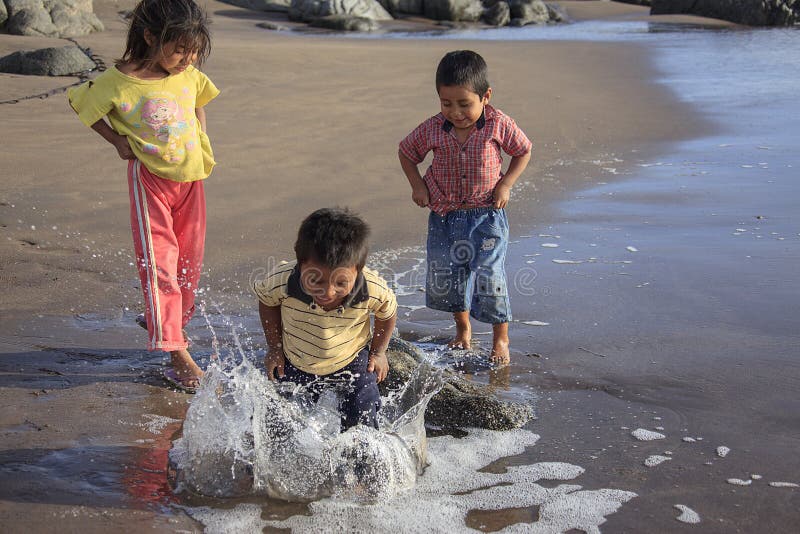 Very Poor Peruvian Children Playing Happily Editorial Stock Image ...
