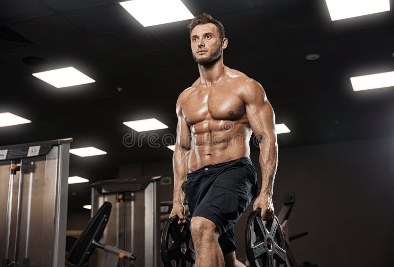 Very Power Athletic Guy Bodybuilder Stock Photo - Image of sportive ...