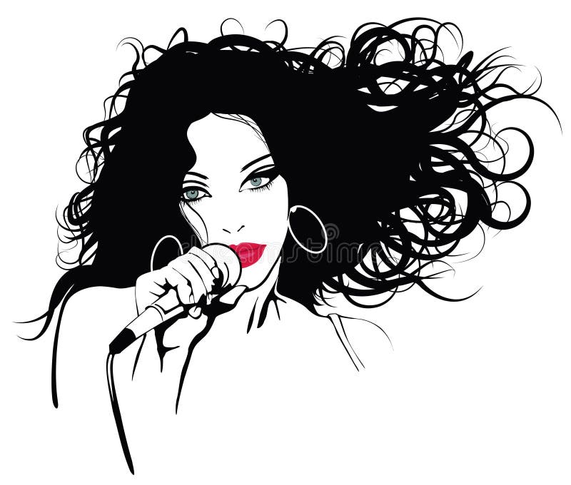 Very pretty singer stock vector. Illustration of singers - 6268219