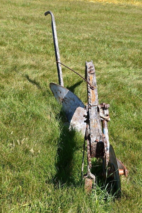 Primitive One Bottom Plow for Breaking Up Sod Stock Image - Image of ...