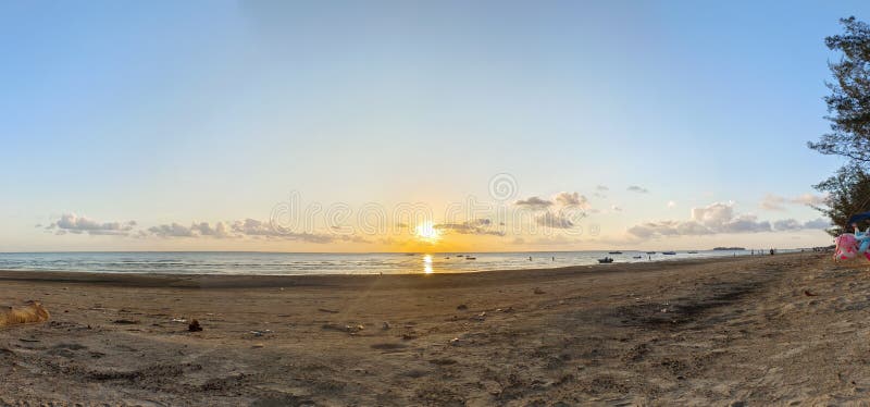 Very Quiet Getaway To the Beach To See the Sunset Stock Photo - Image ...