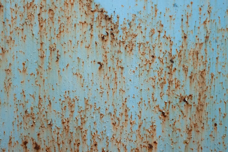 Very Rusty Blue Painted Shabby Metal Surface Texture Pattern Macro ...