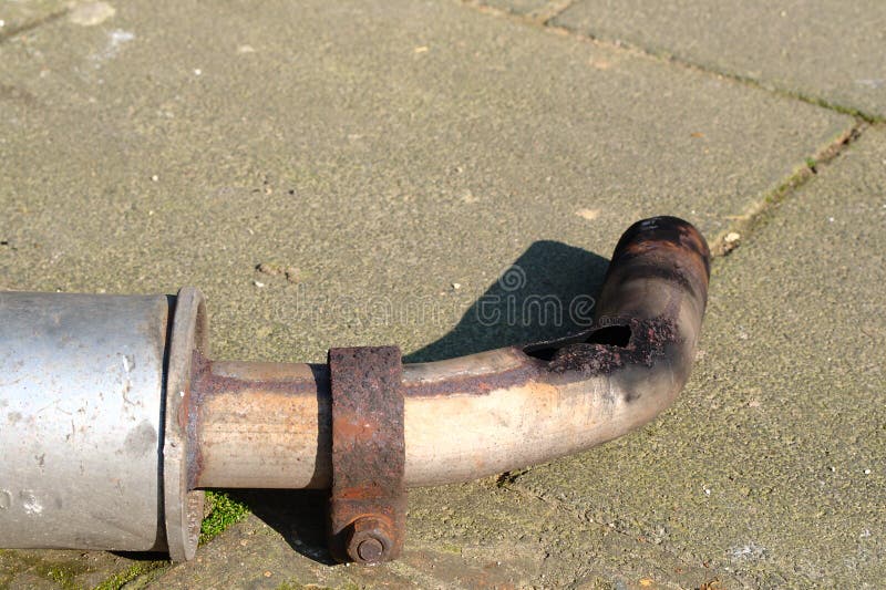 Very rusty exhaust stock image. Image of exhaust, replace - 55824969
