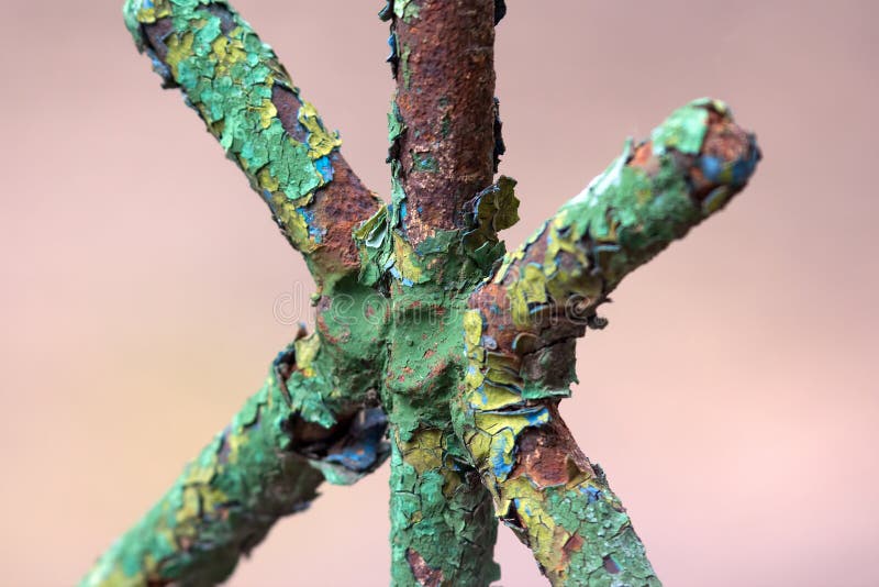Very Rusty Metal Rod. Chemical Processes of the Material Stock Image ...