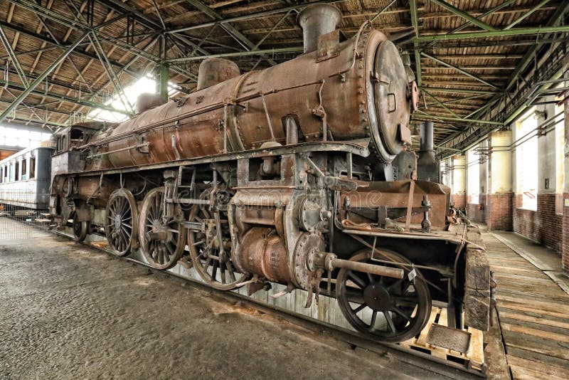 Very Rusty Old Steam Engine in the Historic Depot Stock Photo - Image ...