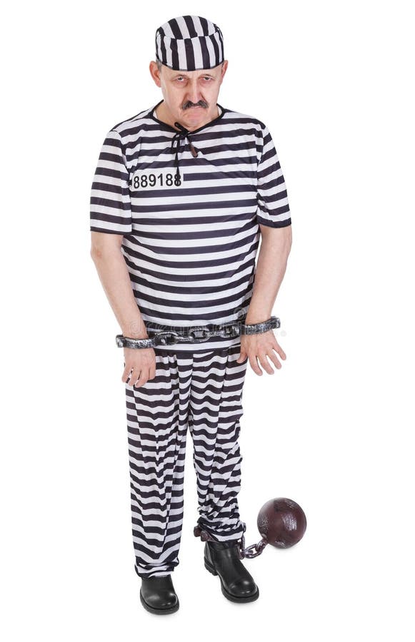 Very Sad Prisoner with Ball and Chain Stock Photo - Image of pulling ...