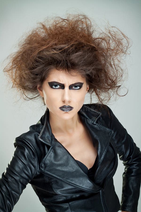 Very serious girl stock image. Image of beauty, isolated - 19594995