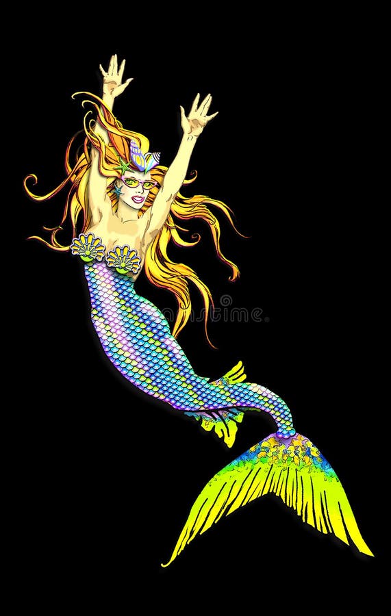Very mermaid stock illustration. Illustration of mermaid - 1111838
