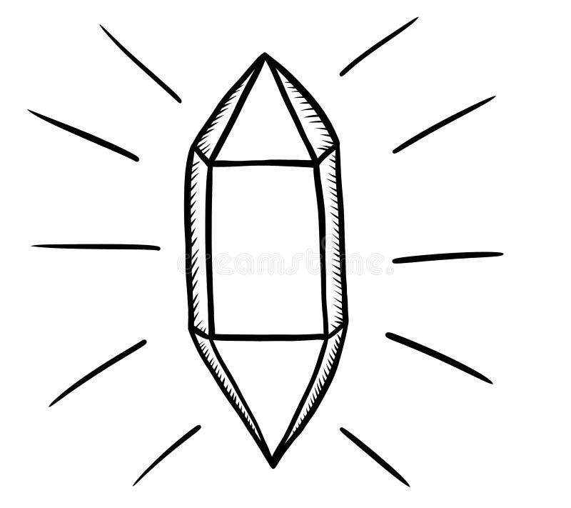 A Very Shiny Crystal Doodle Stock Illustration - Illustration of ...