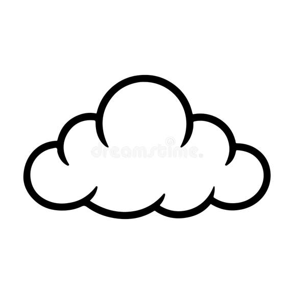 Very Simple Cloud Vector Art & Illustration Stock Vector - Illustration ...