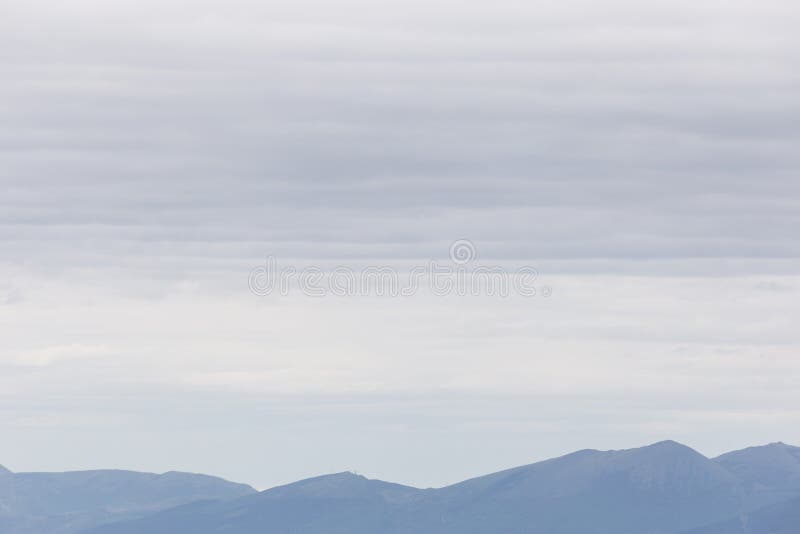 A Very Simple and Graphic Mountain Range Profile, Beneath a Wide Stock ...