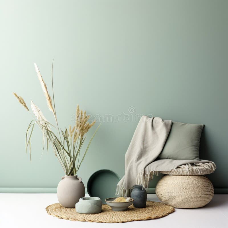 Very Simple Minimalist Zen Boho Background AI Generated Image Stock ...