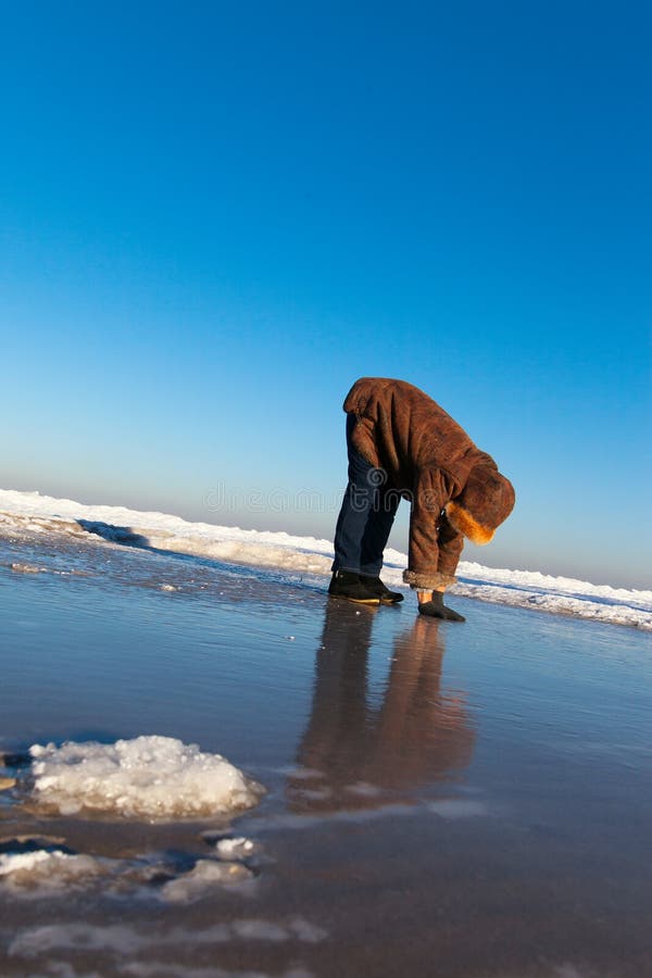 Very slippery ice. stock image. Image of boots, horizon - 36948493