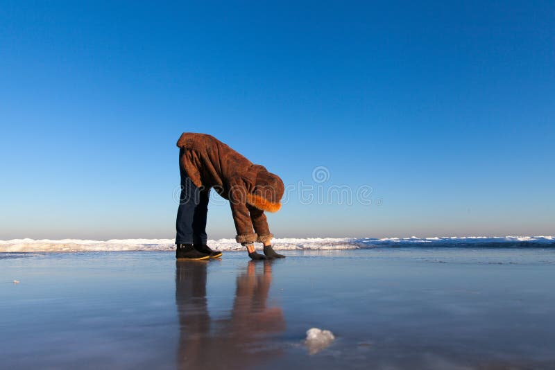 Very slippery ice. stock image. Image of frozen, coast - 36948593