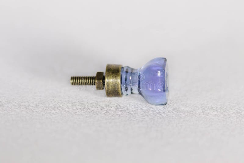 Very Small Blue Glass Drawer Knobs or Pulls Stock Image - Image of ...