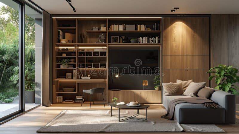 A Very Small Family Corner Adorned with Nordic-style Storage Spaces ...