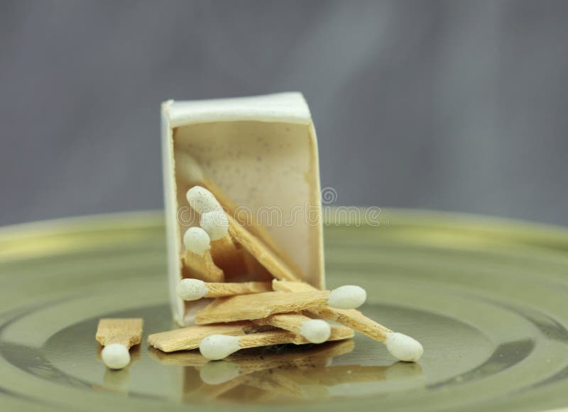 Very Small Matches in a Matchbox Stock Image - Image of cracker ...