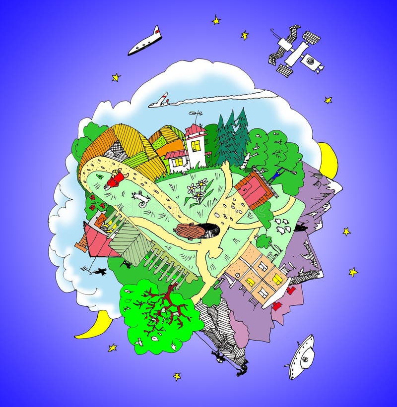 The very small planet stock illustration. Illustration of space - 10930986