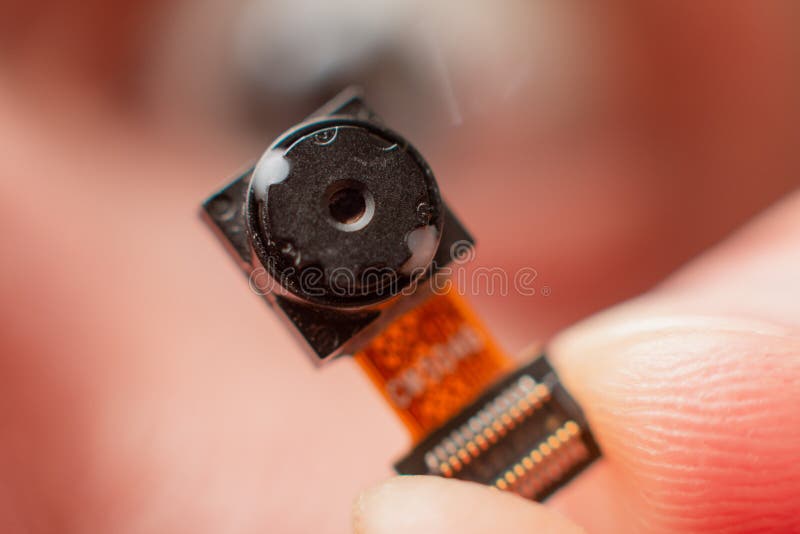 Very Small Tiny Camera Holding in Fingers Stock Image - Image of camera ...