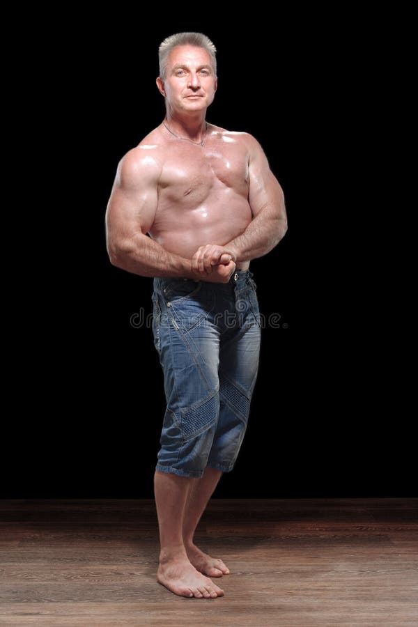 A Very Strong Man in Studio Stock Photo - Image of naked, lifestyle ...