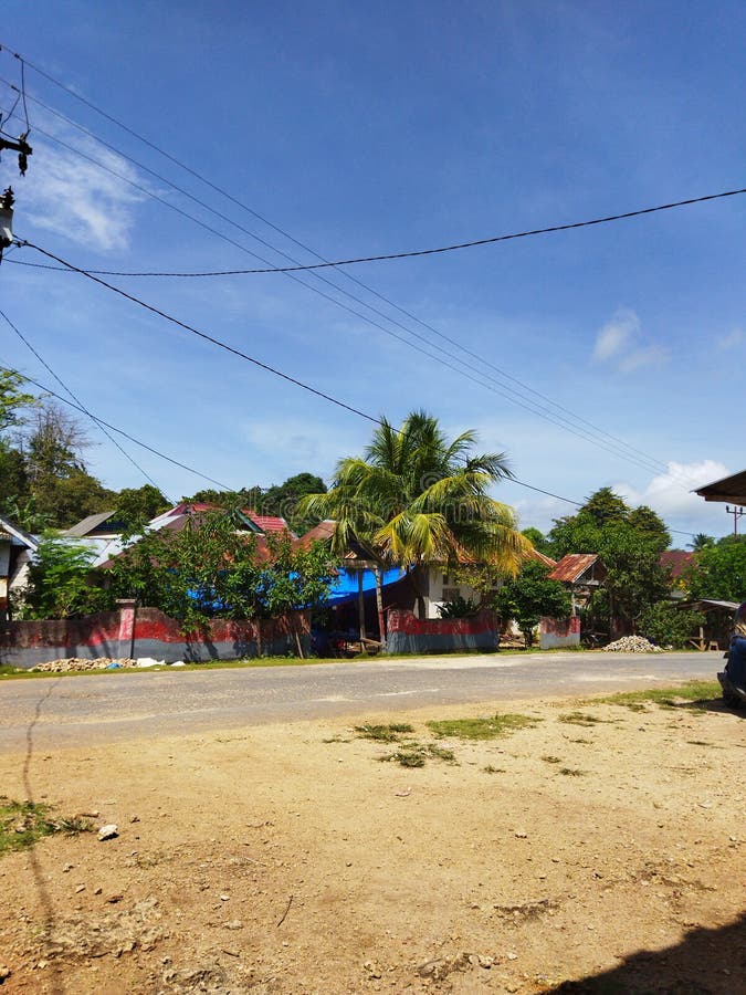 Very sunny weather village stock image. Image of flower - 263165363