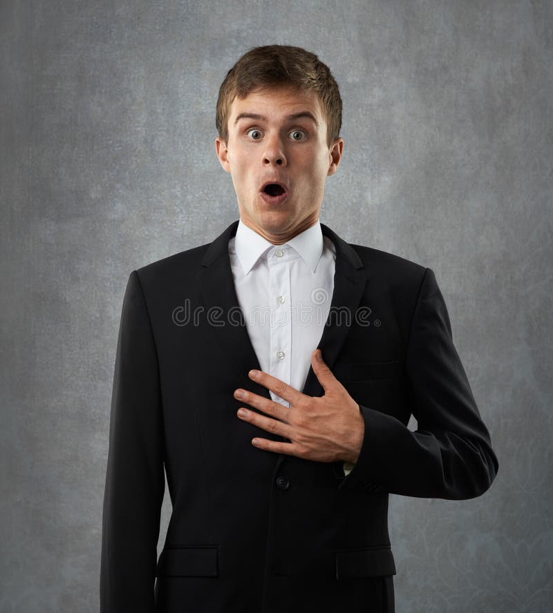 Very Surprised Man is Staying Stock Photo - Image of modern, fear: 60678124