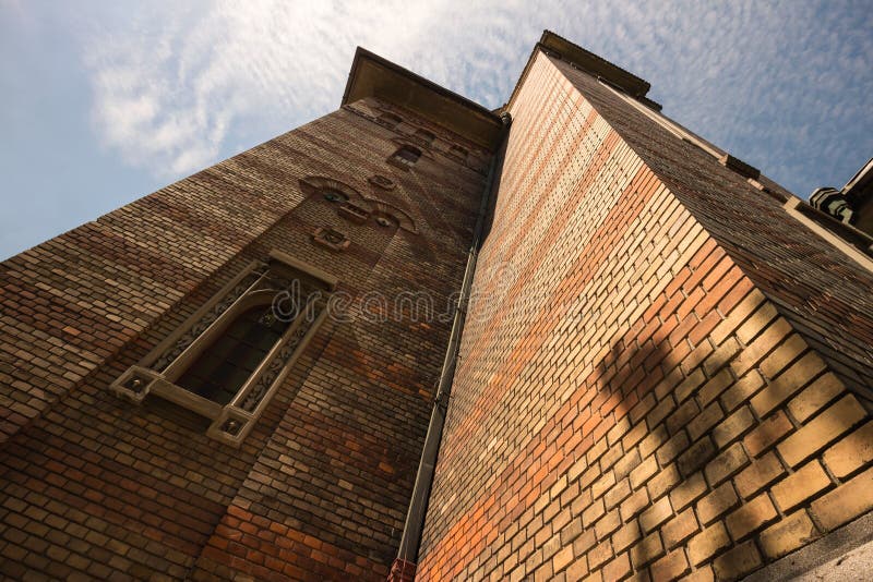 Very tall brick wall stock image. Image of details, bastion - 70381663