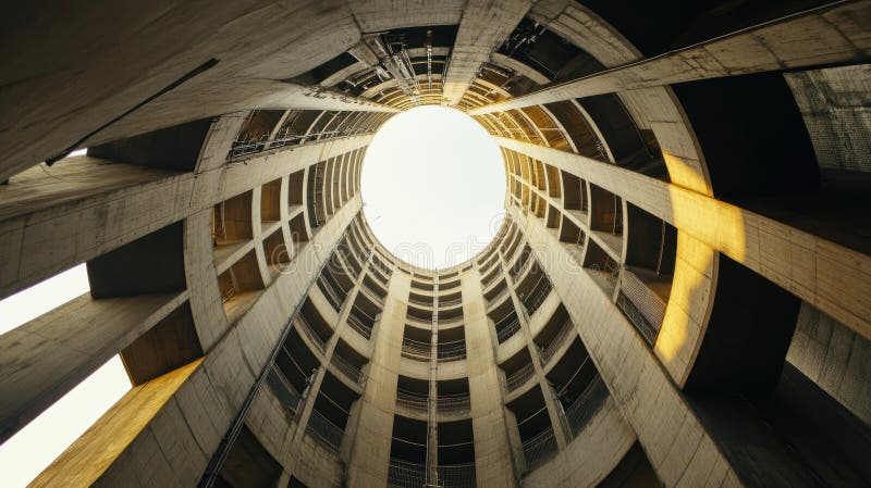 A Very Tall Building with a Very Big Sky Stock Illustration ...