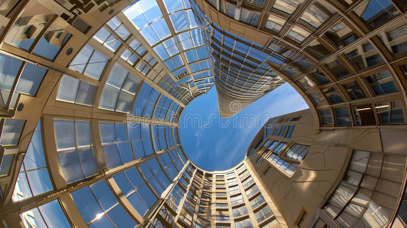 Towering Skyscraper with Abundance of Windows Stock Image - Image of ...