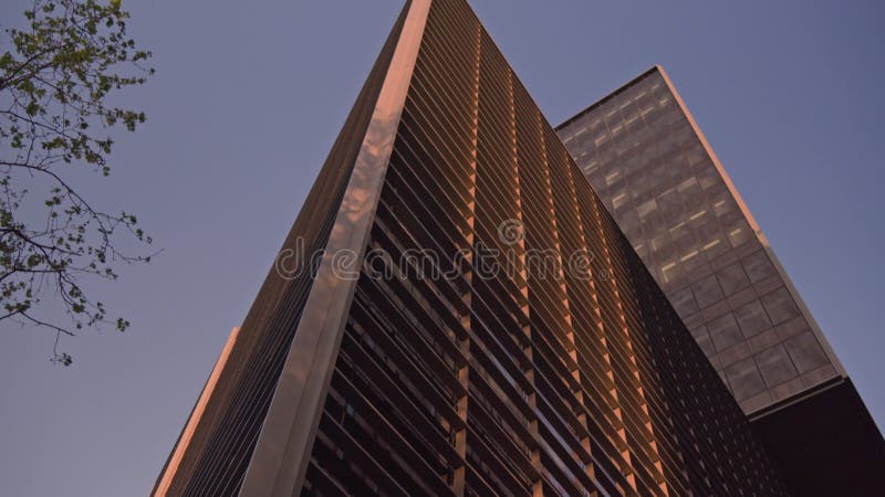A Skyscraper with a Stunning Display of Windows Stock Footage - Video ...
