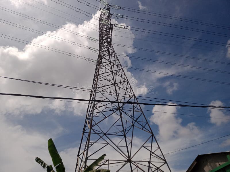 Very Tall Electric Poles are so Beautiful Stock Photo - Image of ...