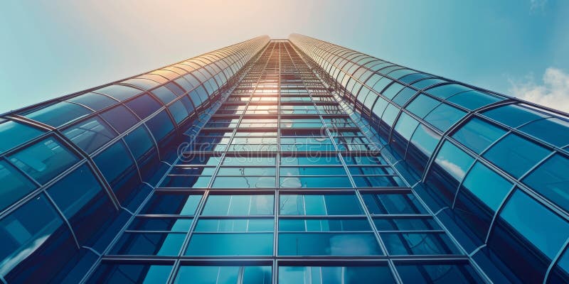 Tall Modern Skyscraper with Numerous Windows Stock Illustration ...