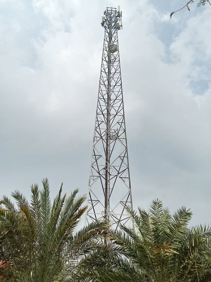 This Very Tall Tower is a Cellular Internet Network Stock Photo - Image ...