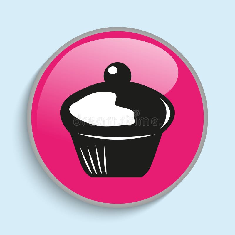 Very Tasty Cake. Vector Icon. Conditional Vector Image in the Form of ...