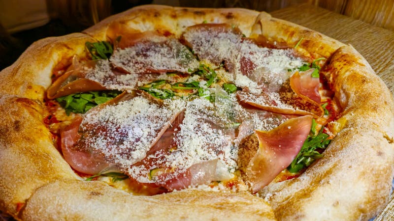 Very Tasty Italian Pizza Parma Stock Photo - Image of meal, baked ...