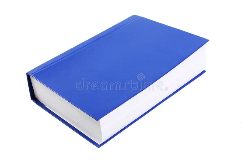 Old Blue Book Isolated on a White Stock Image - Image of cover ...