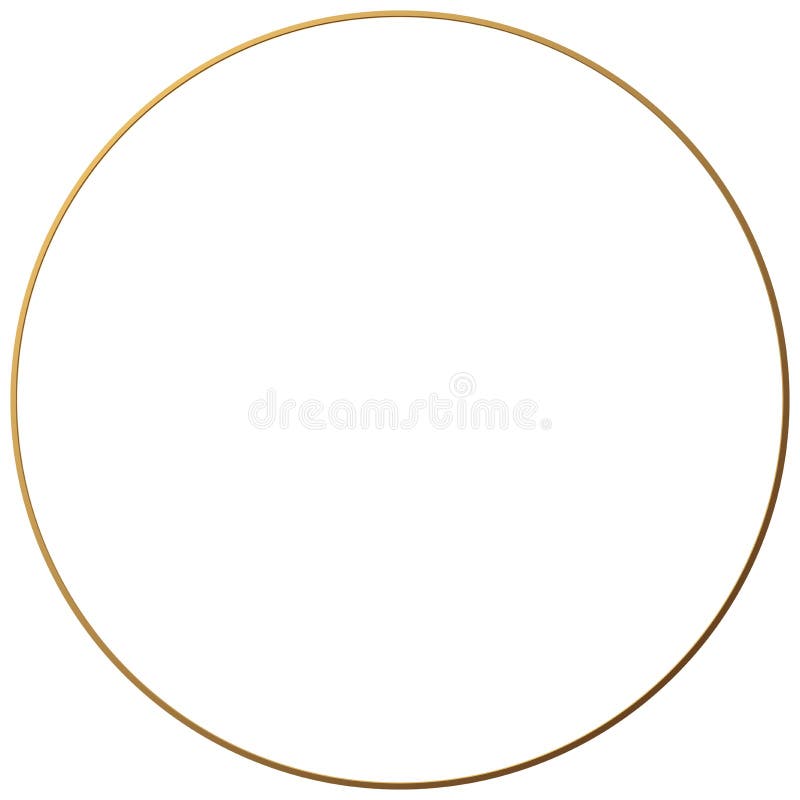 Very Thin Golden Ring with Gradient on White Background. Clipart Stock ...
