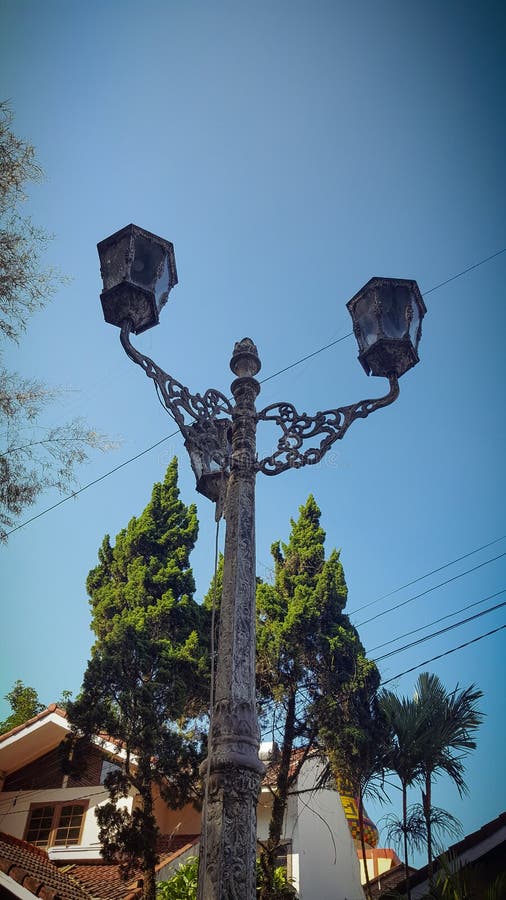 Very unique street light stock photo. Image of blue - 202679698
