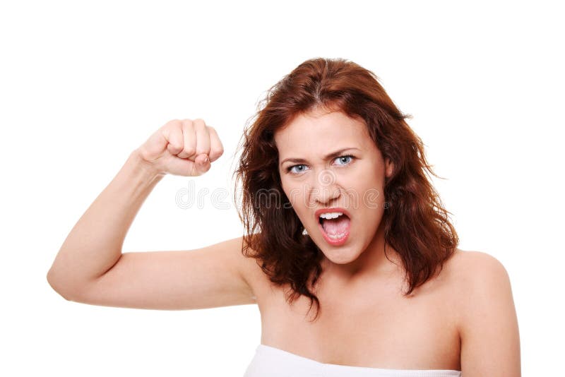 Very upset and angry woman stock image. Image of news - 20680283