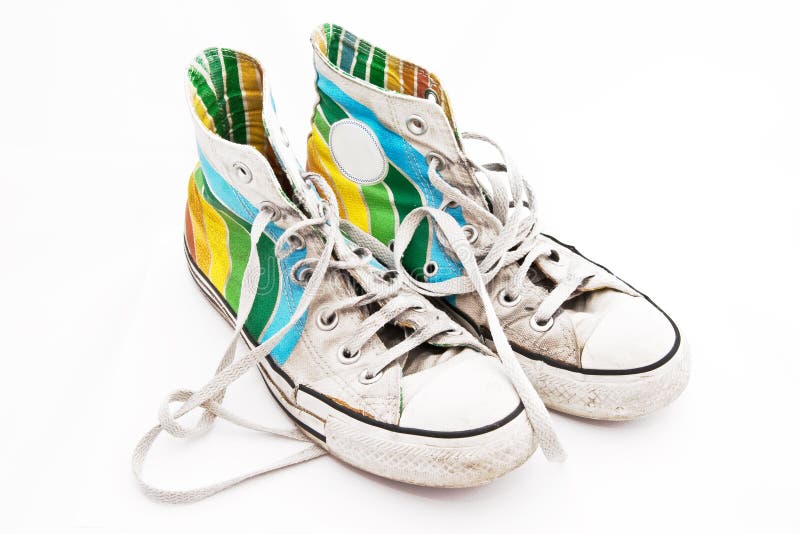 Very used old sport shoes stock image. Image of sneakers - 14220355