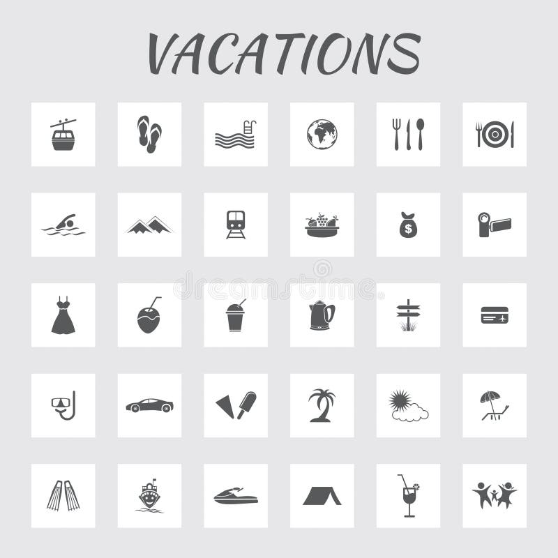 Vacations Icon Sign and Symbol. Vacations Color Icon for Website Design ...