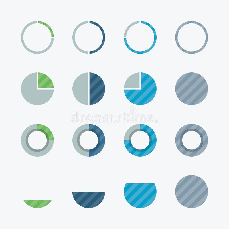 Very Useful Pie Chart and Percent Flat Vector Desi Stock Vector ...