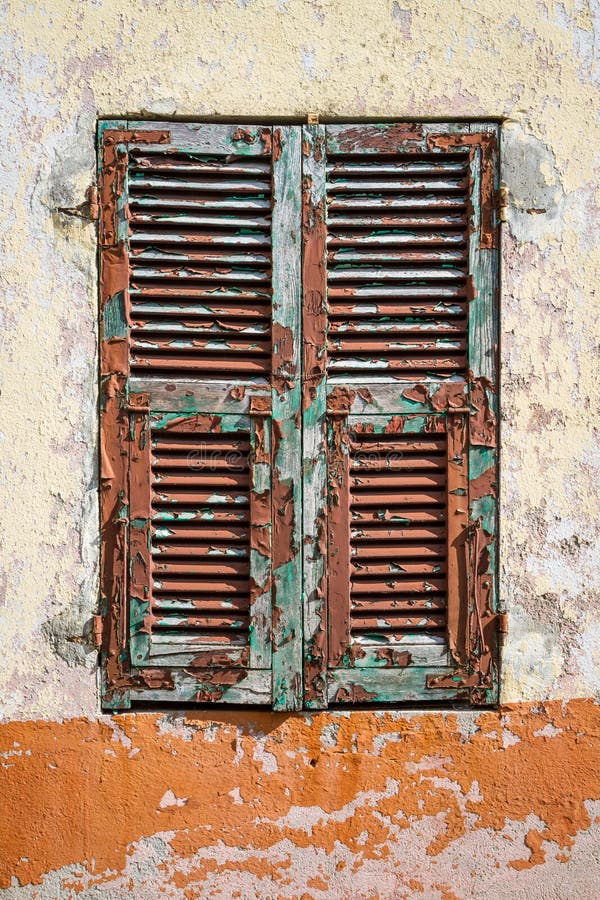 Very weathered old shutter stock image. Image of closed - 44764477