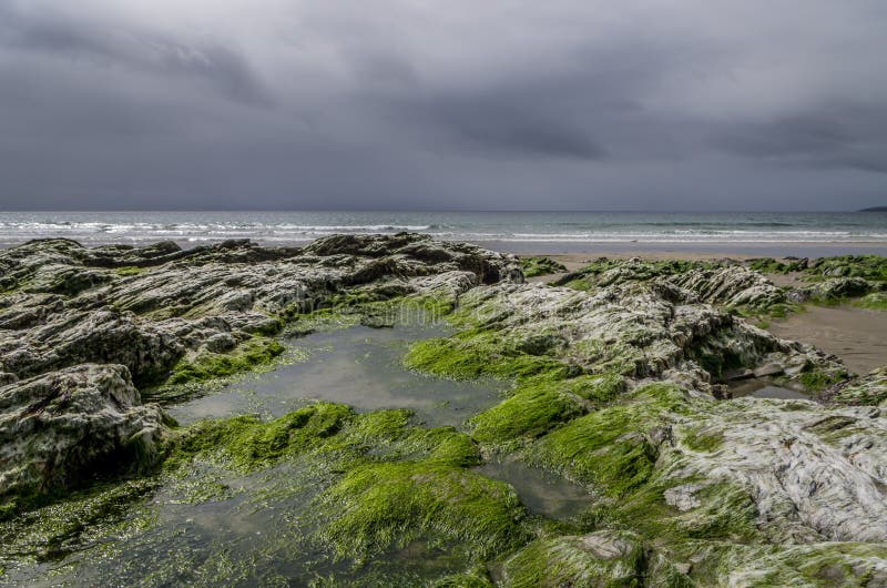 Veryan Bay along the Southern Coast of Cornwall Stock Image - Image of ...