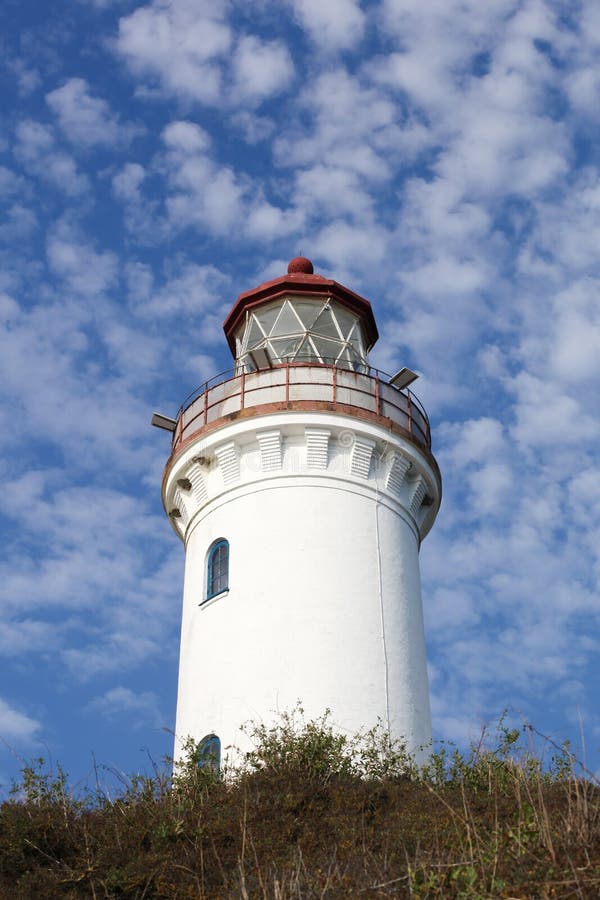 Vesborg Lighthouse in Samso Island Stock Photo - Image of safety, beach ...