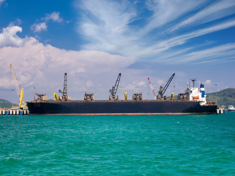 Vessel Alongside at Port Assistant by Tugs Stock Image - Image of ...