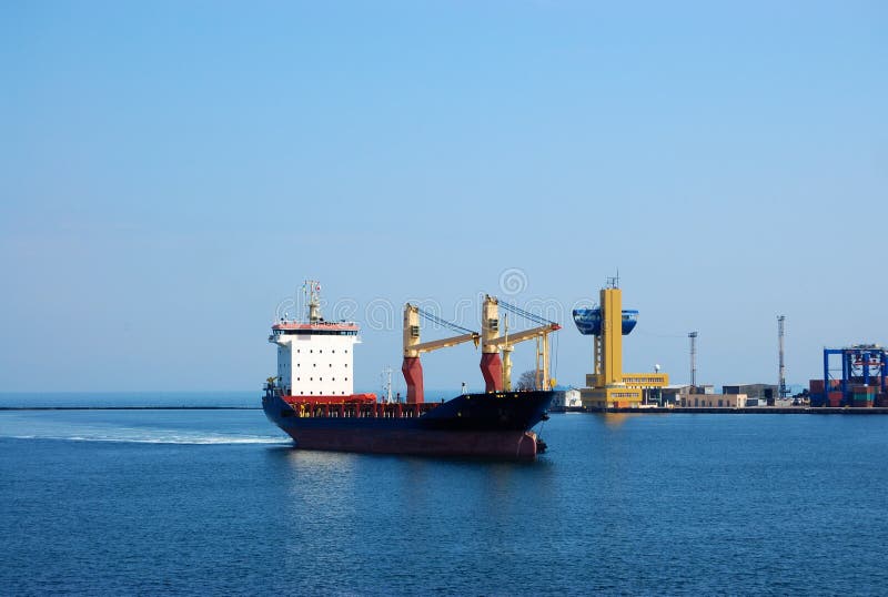 The Vessel Calling at the Port Stock Photo - Image of business, trade ...