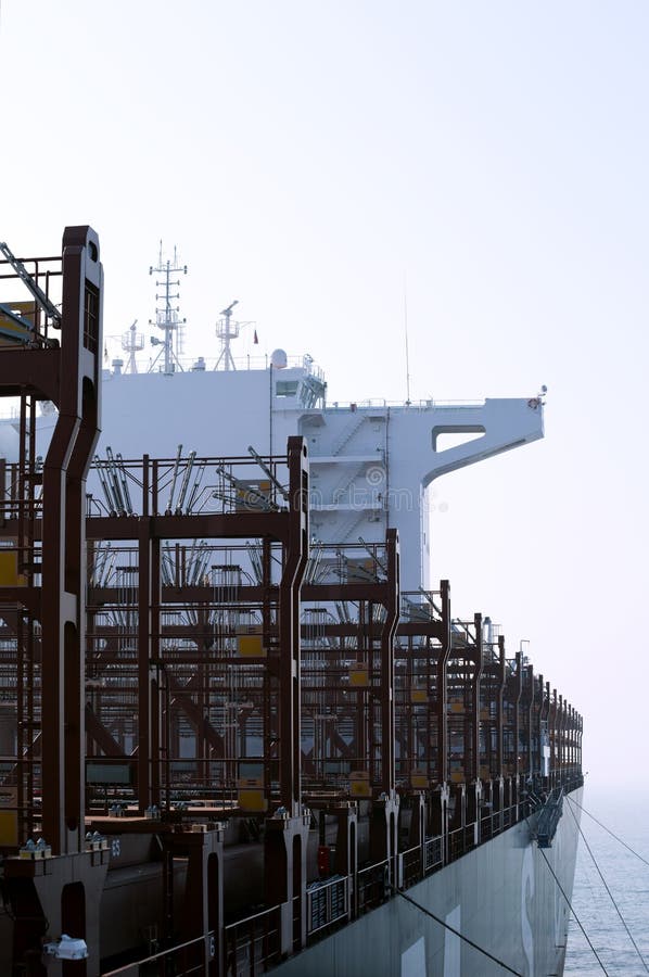 Vessel for Container Transportations Stock Image - Image of crane ...