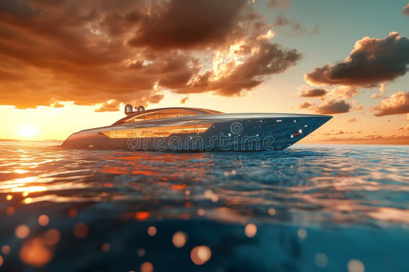 A Vessel from the Future is Navigating Across the Ocean, Created by ...