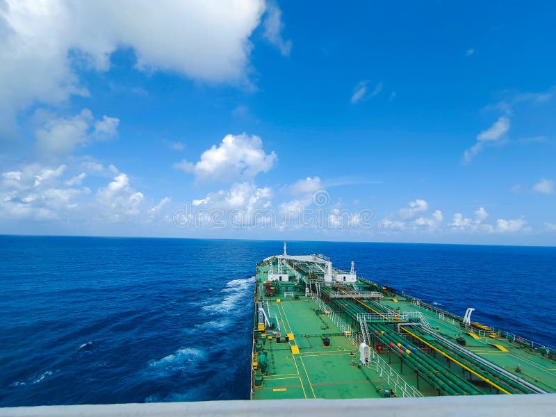 Vessel Sailing at Sea with Blue Sky Stock Image - Image of sailing ...